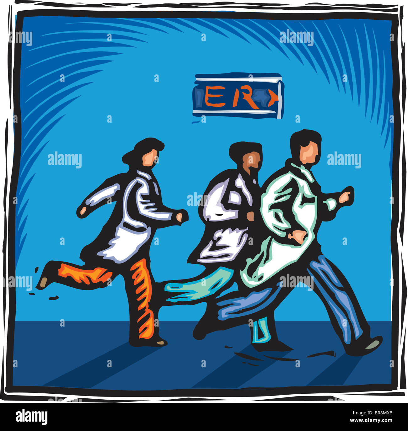 Doctors running towards an emergency room Stock Photo - Alamy