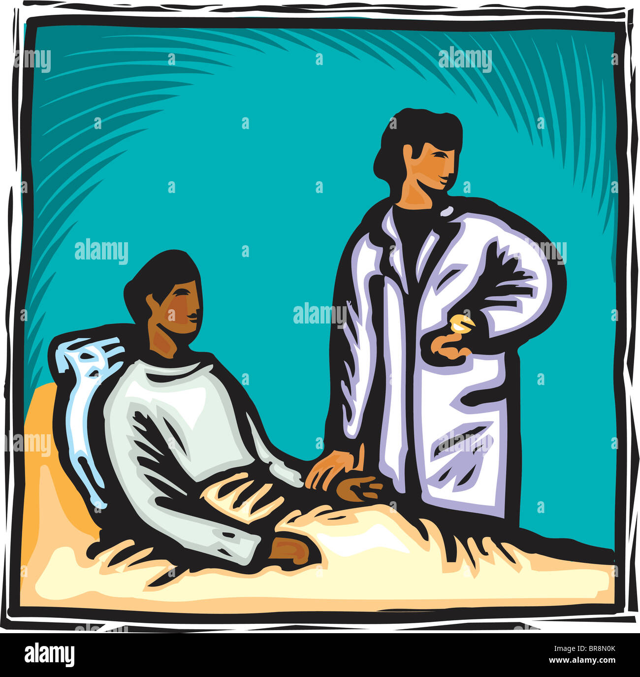 A nurse checking a patients pulse Stock Photo - Alamy