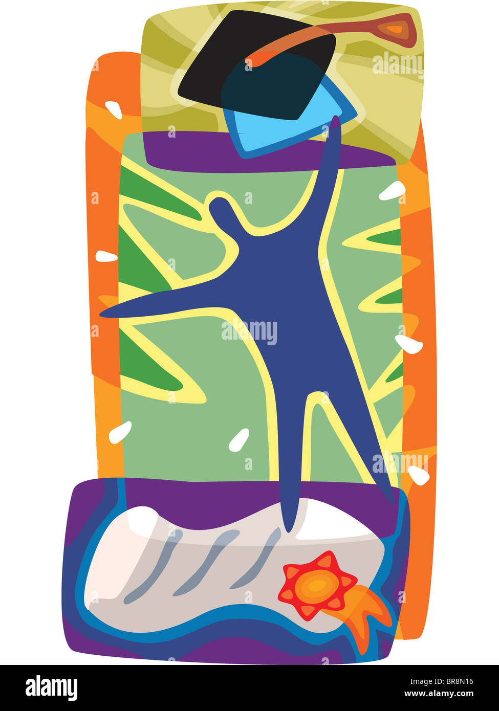 A graphic representation of a graduate Stock Photo - Alamy