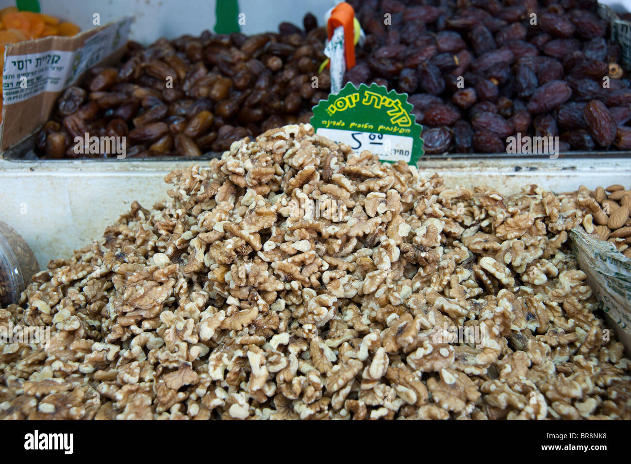 Nut roasting plant freshly roasted nuts at the end of the roasting ...