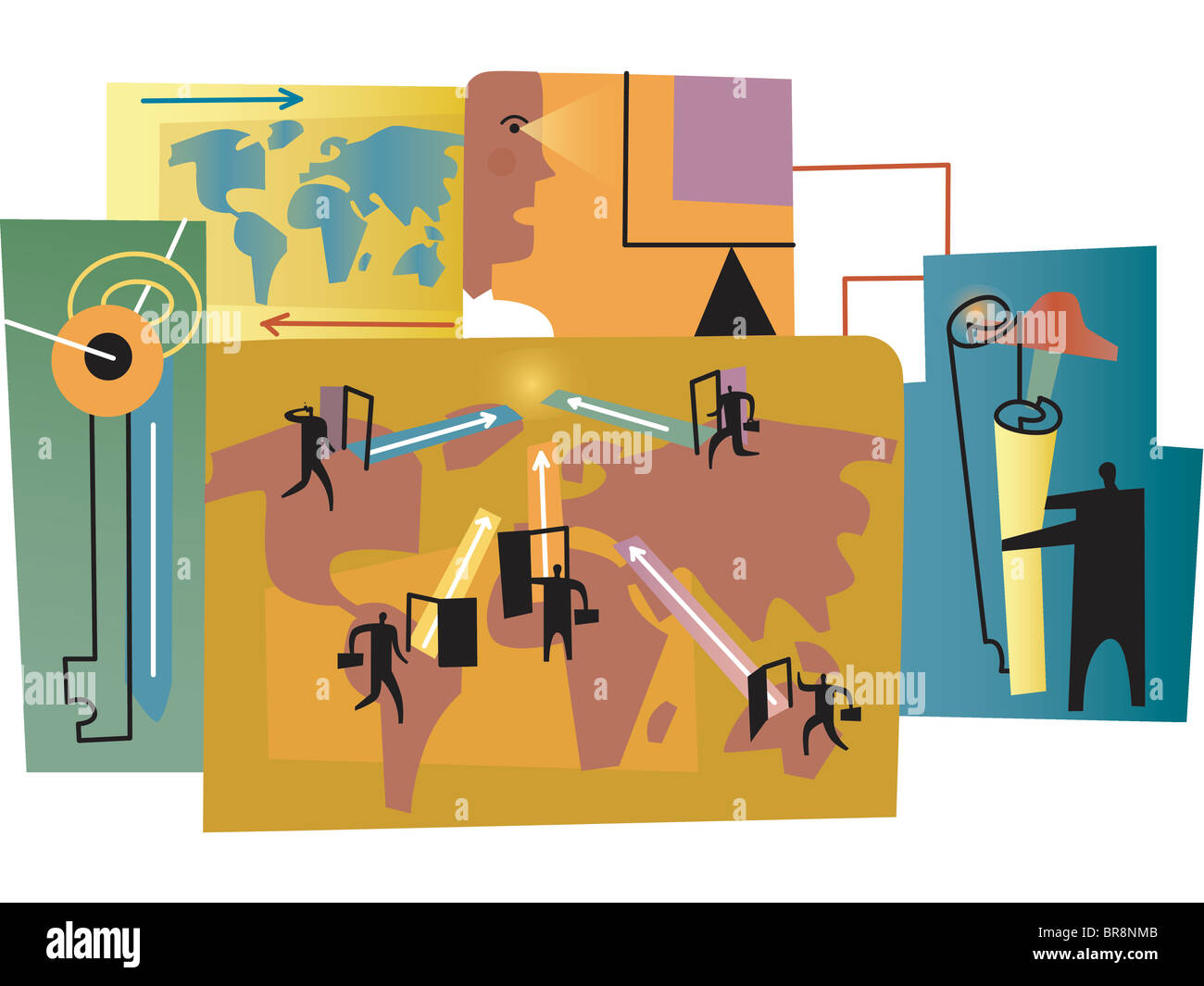 Globalisation cartoon hi-res stock photography and images - Alamy