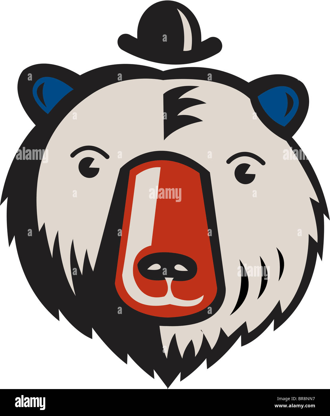 Illustration of a circus bear Stock Photo - Alamy