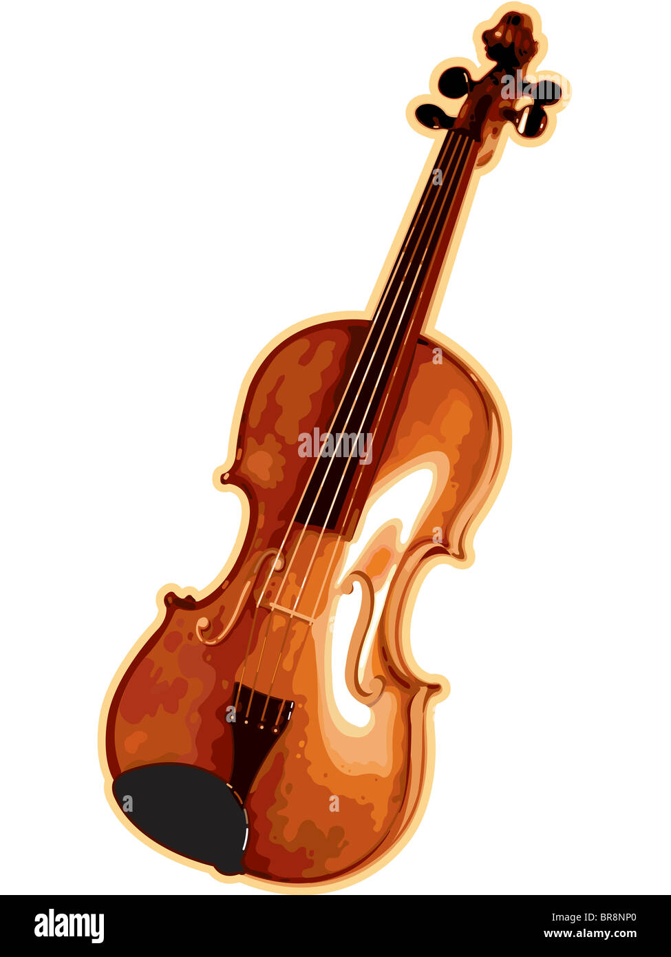 Illustration of a violin Stock Photo - Alamy