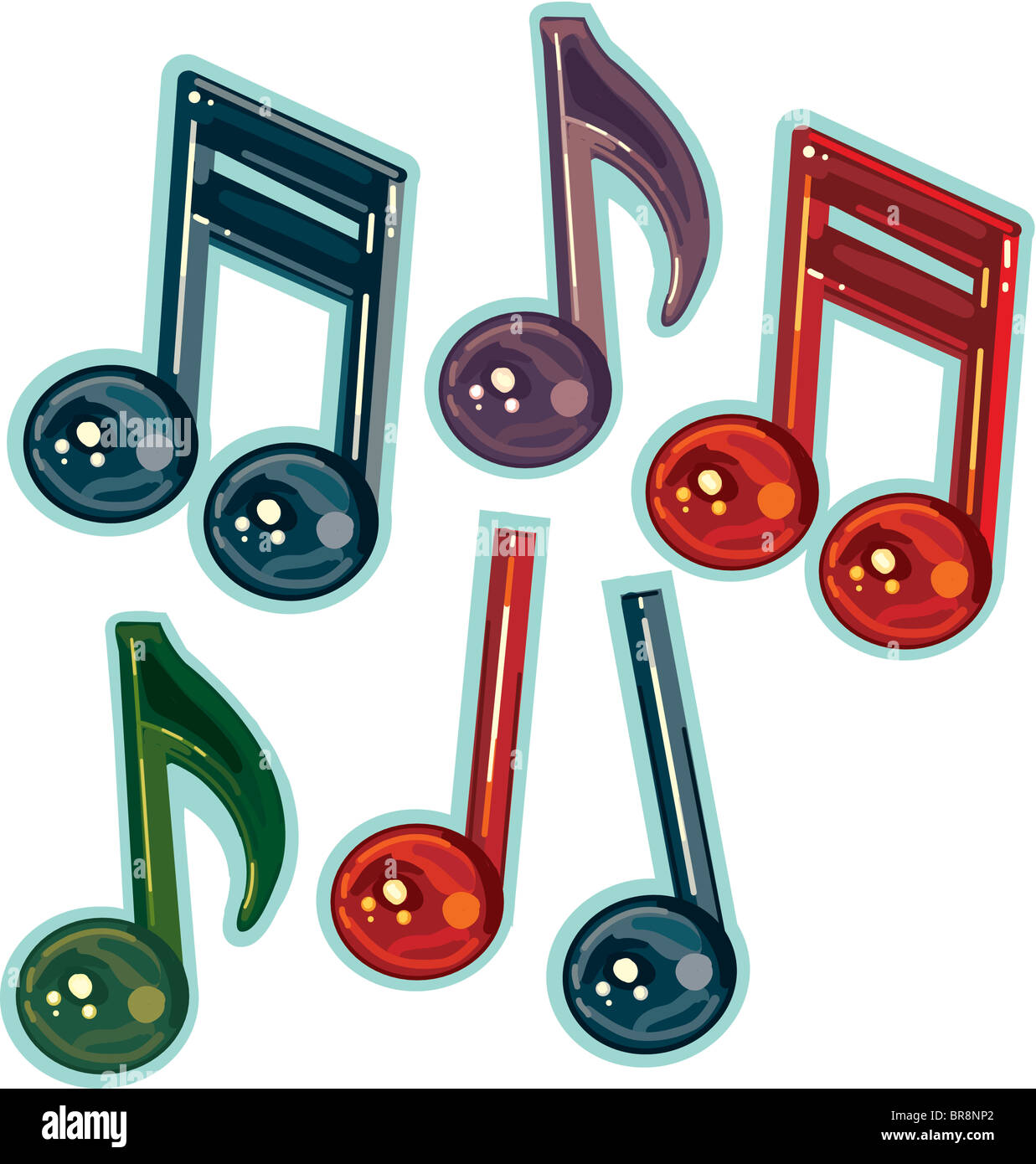 Illustration of musical notes Stock Photo - Alamy