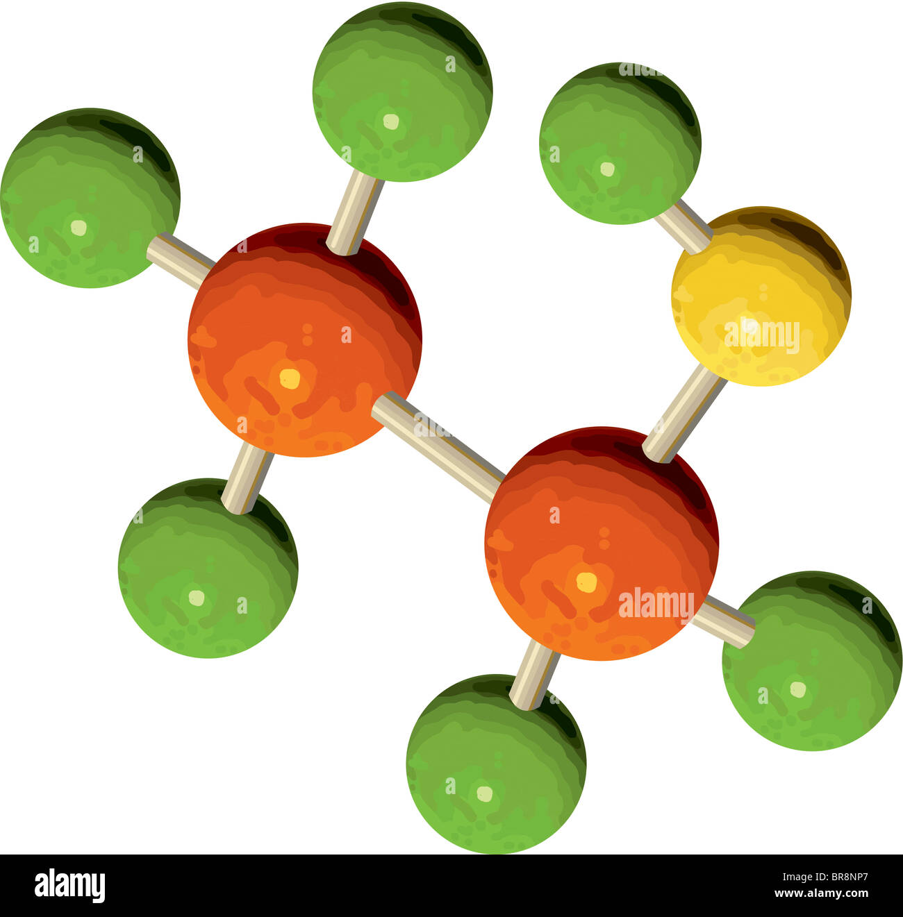 Illustration of an atom structure Stock Photo - Alamy