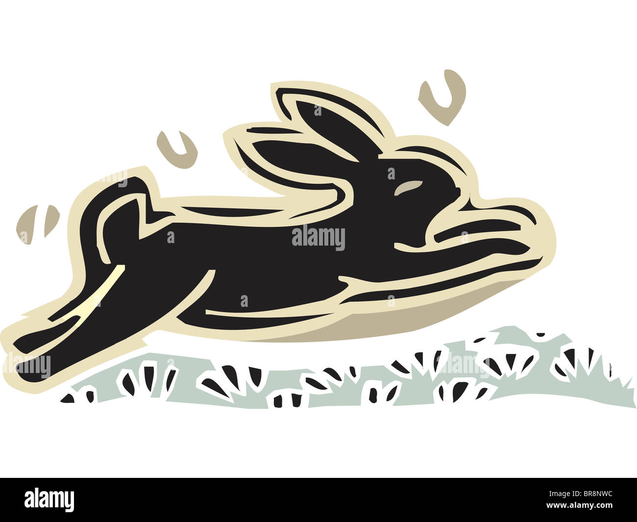 Rabbit drawing Cut Out Stock Images & Pictures - Alamy