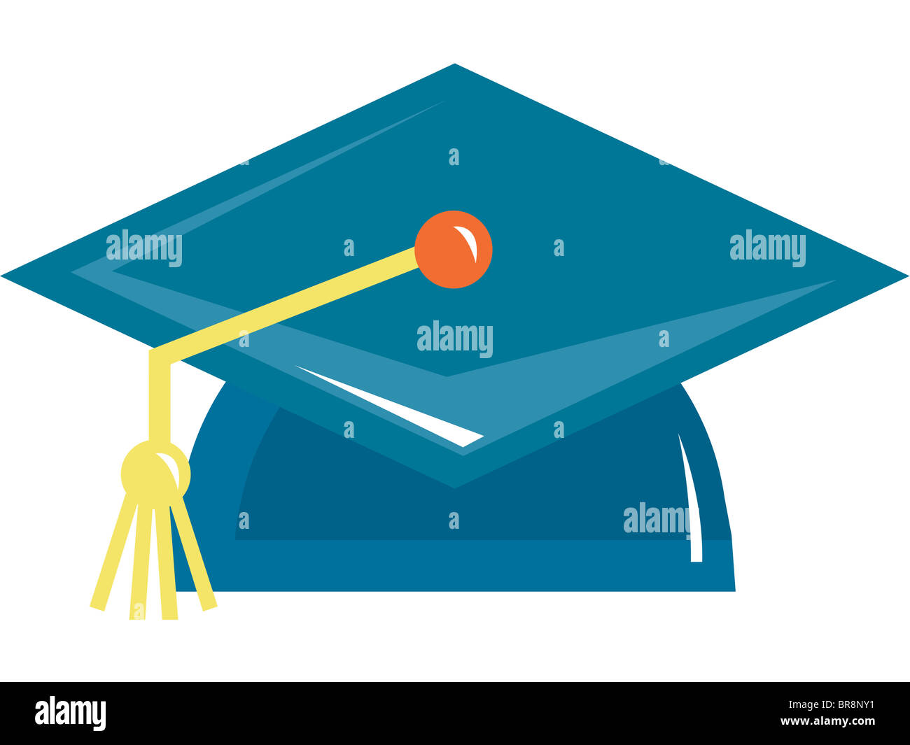 Illustration of a graduation cap Stock Photo - Alamy