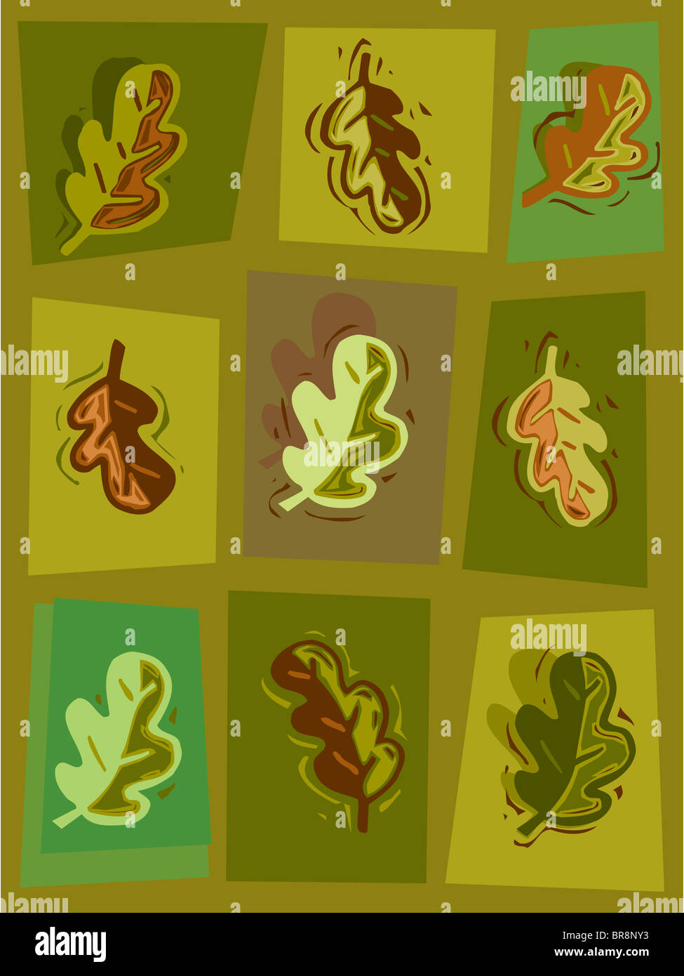 Illustration of leaves Stock Photo - Alamy