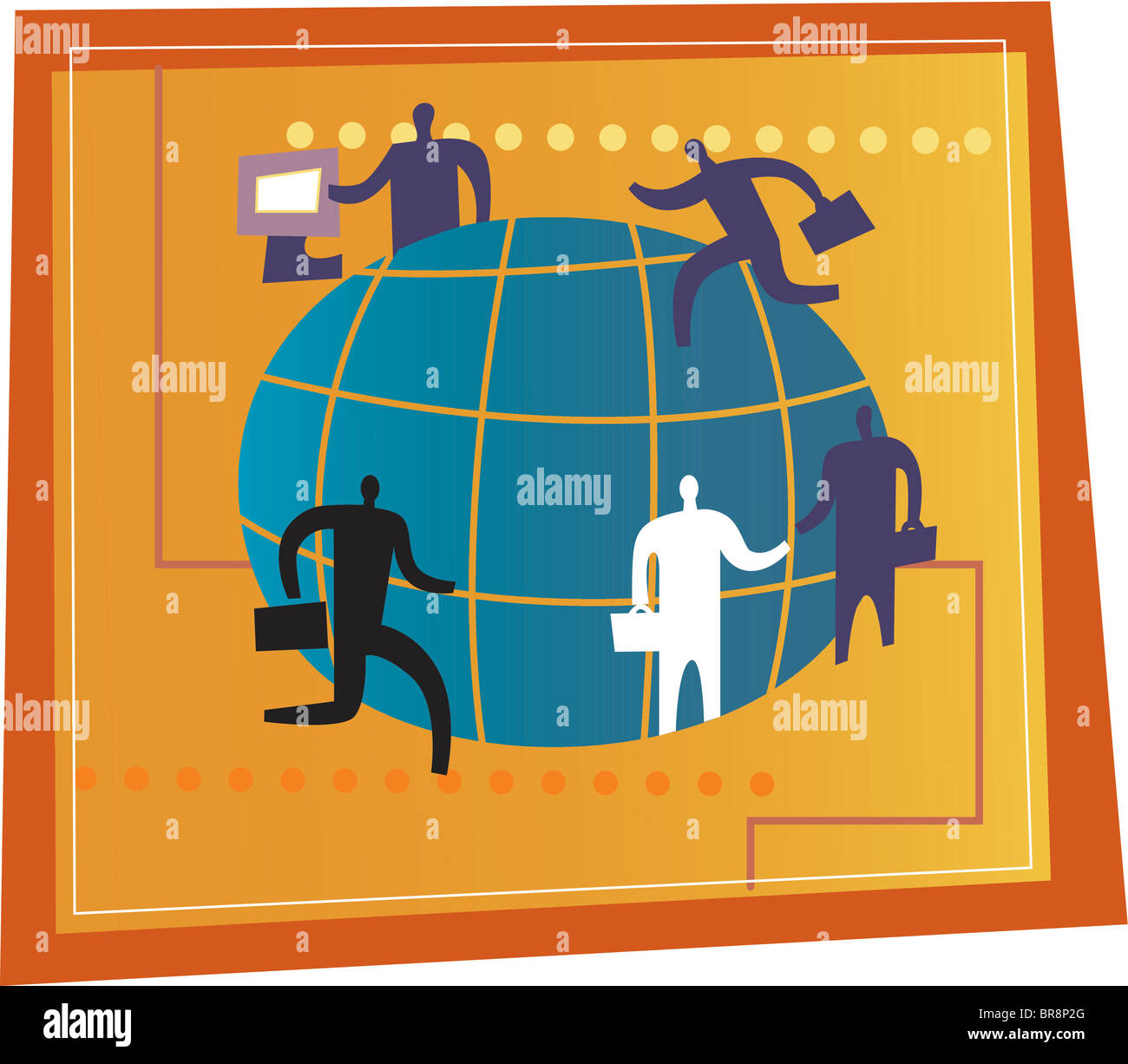 Illustration of a global business environment Stock Photo - Alamy