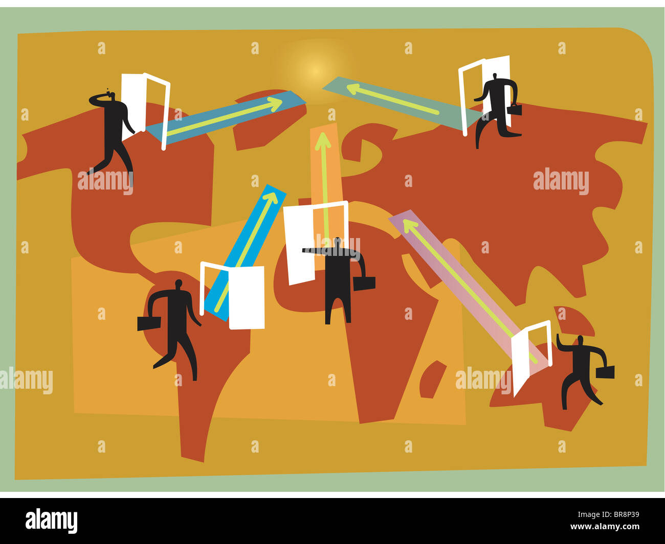 Illustration man carrying target hi-res stock photography and images ...