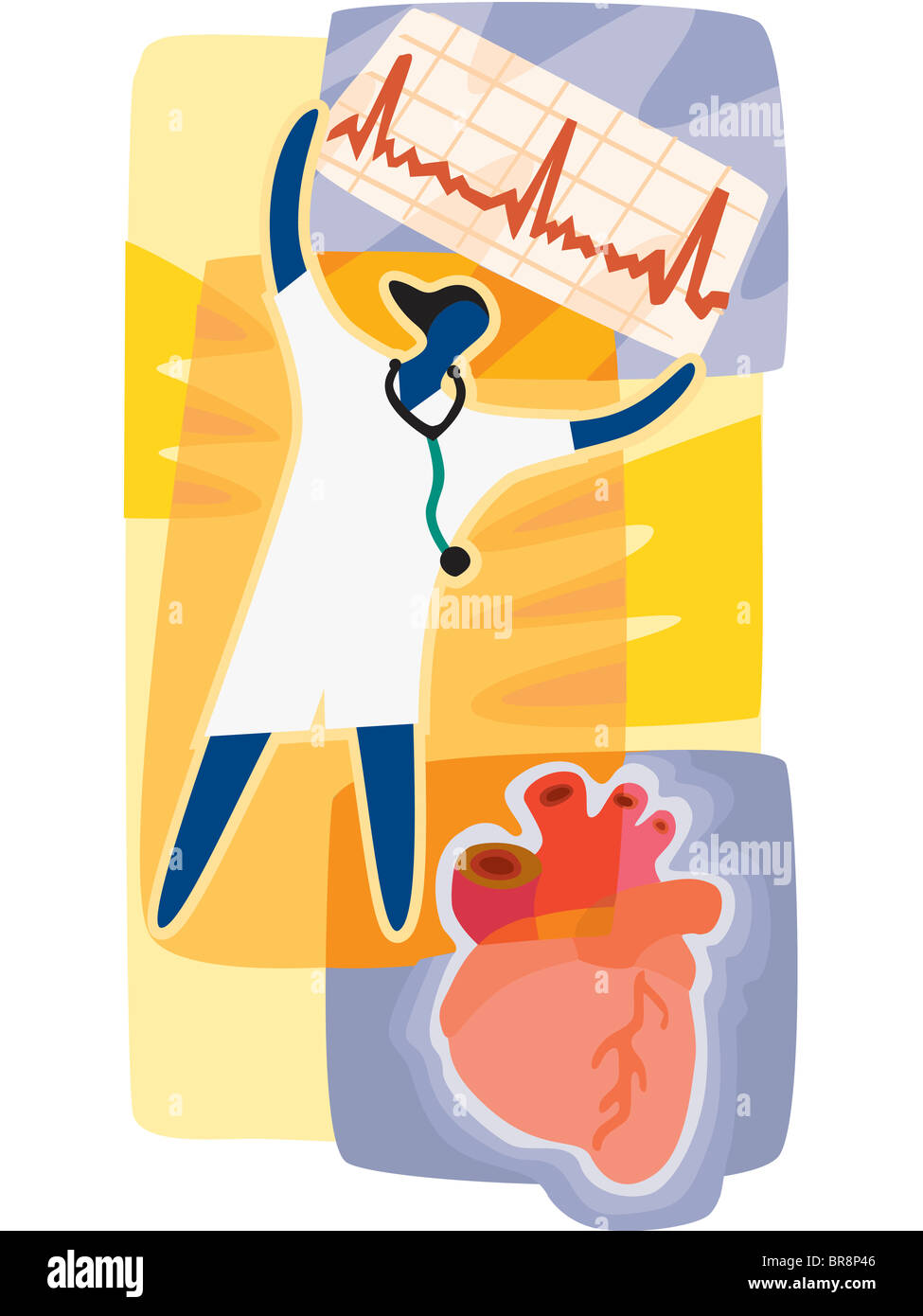 Doctor holding an electrocardiogram, heart Stock Photo - Alamy