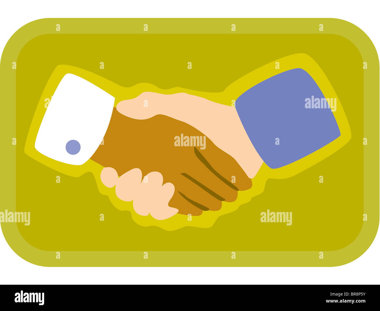 Illustration of a handshake Stock Photo - Alamy