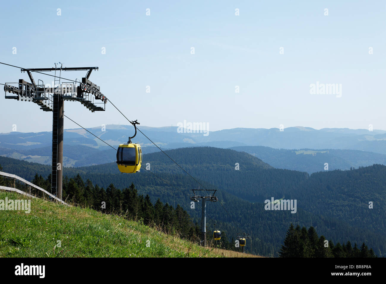 Belchen overhead cable car, Black Forest, Baden-Wurttemberg, Germany ...