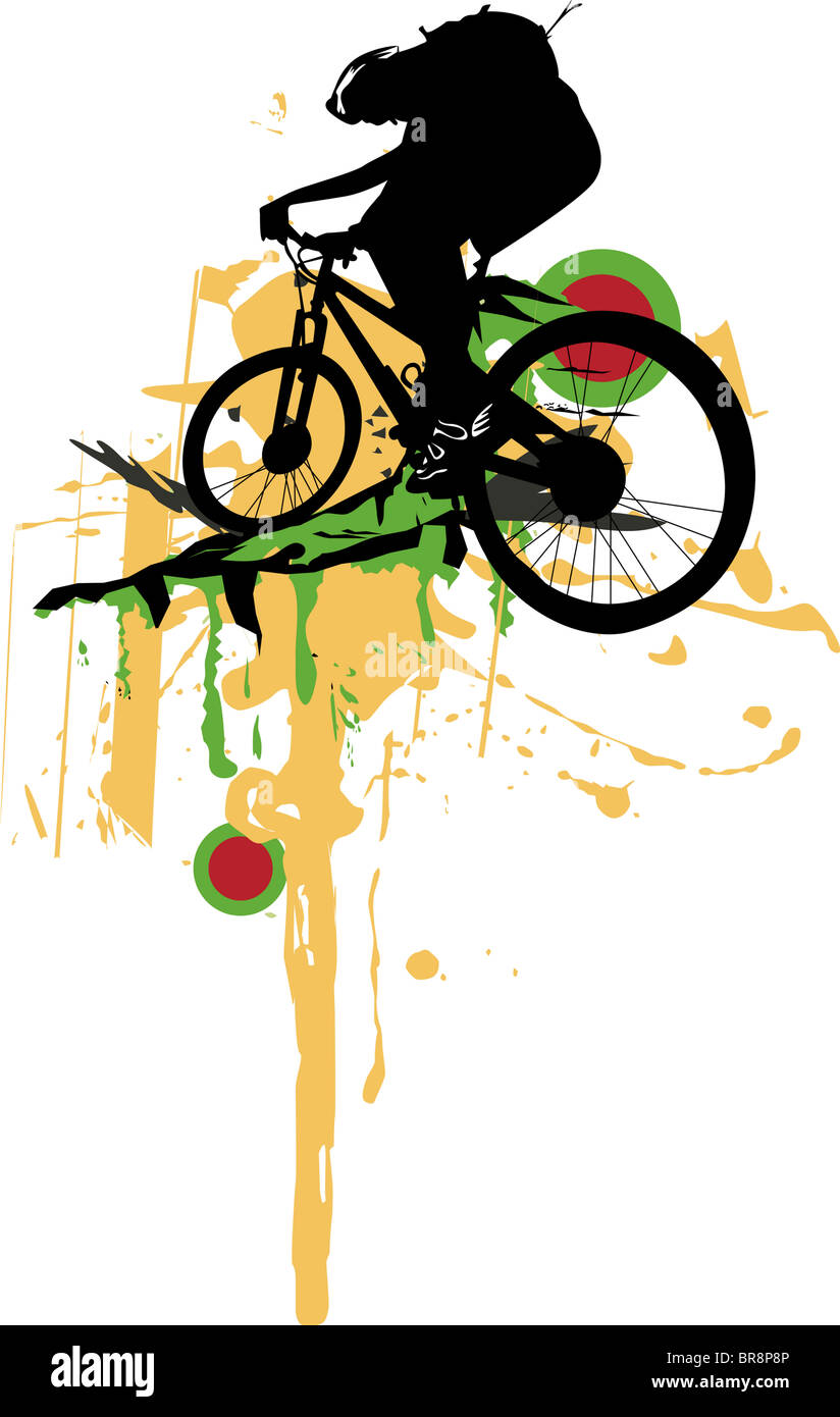 Dirt bike black an white drawing hi-res stock photography and images ...