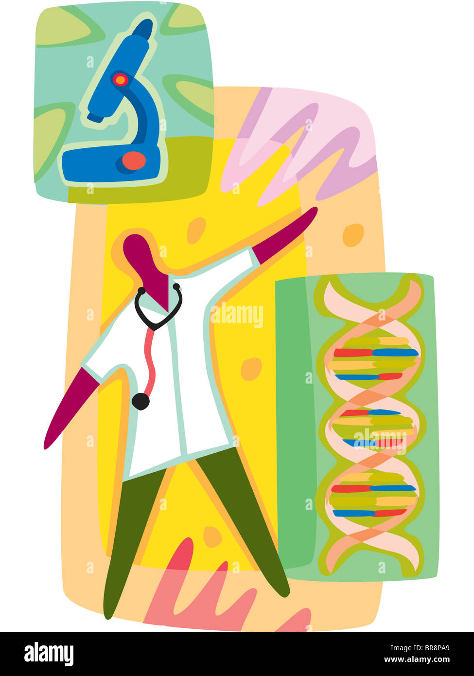 A doctor analysing the DNA Stock Photo - Alamy