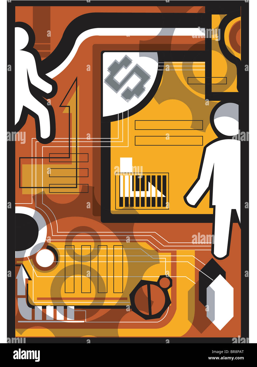 A graphic representation of business banking Stock Photo - Alamy