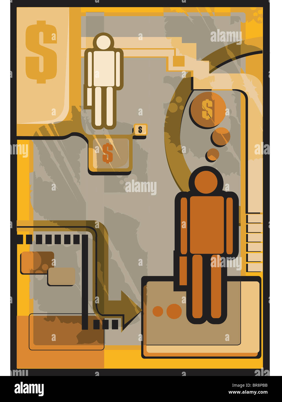 An illustration of sales executives Stock Photo - Alamy