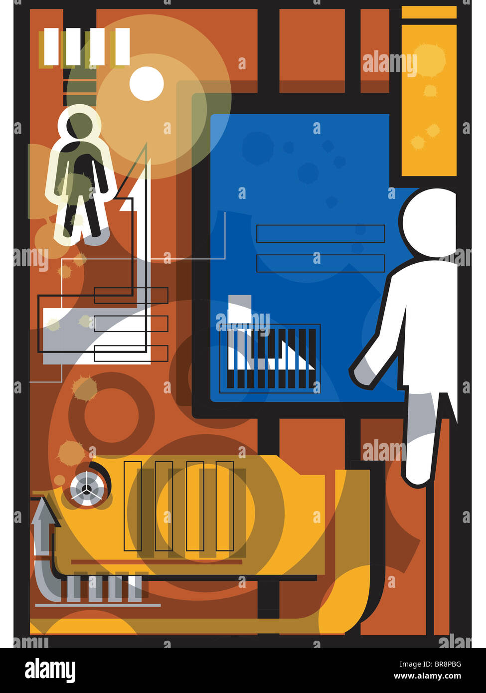 A picture of a workplace collage Stock Photo - Alamy