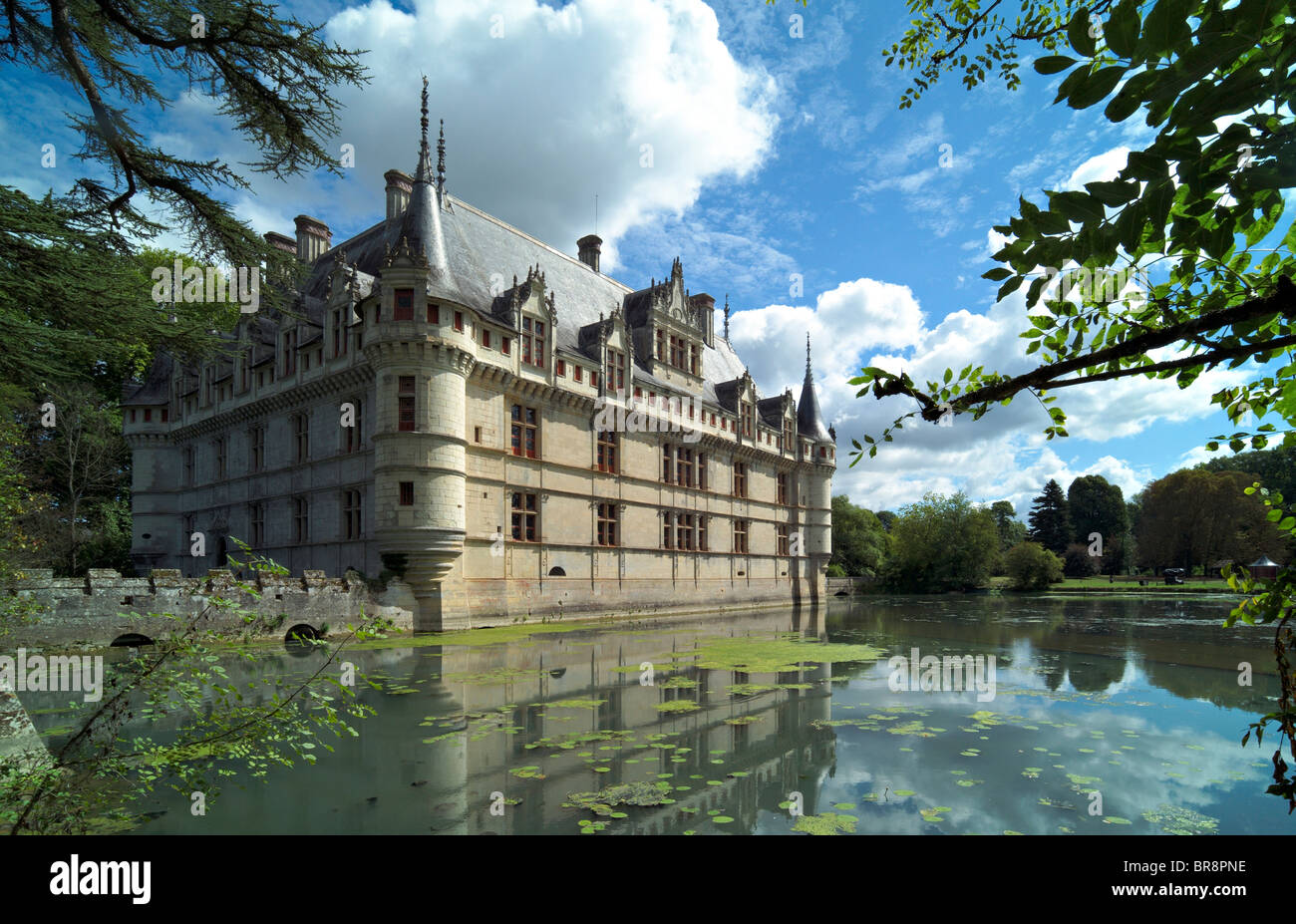 Chateau of Azay le Rideau, Loire Valley, France Stock Photo - Alamy