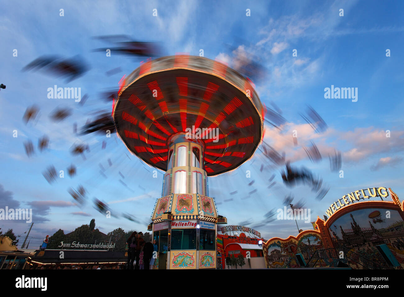 Chairoplane, Cannstatter Volksfest, Stuttgart, Baden-Wurttemberg ...