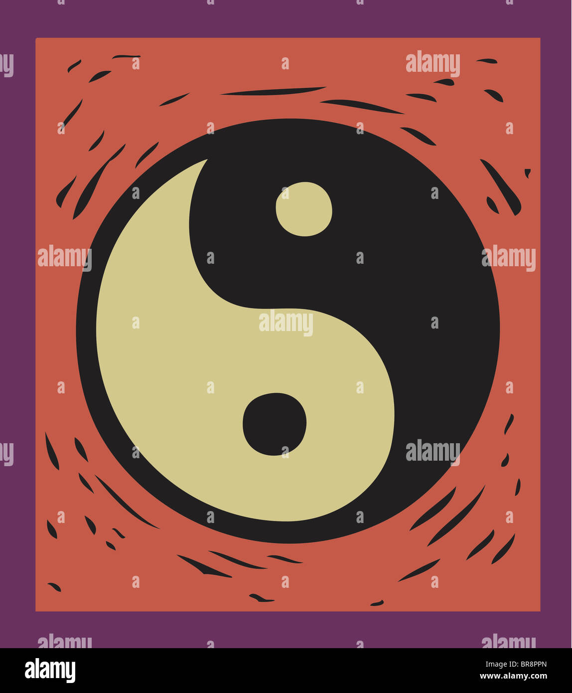 Illustration of the yin yang symbol Stock Photo - Alamy
