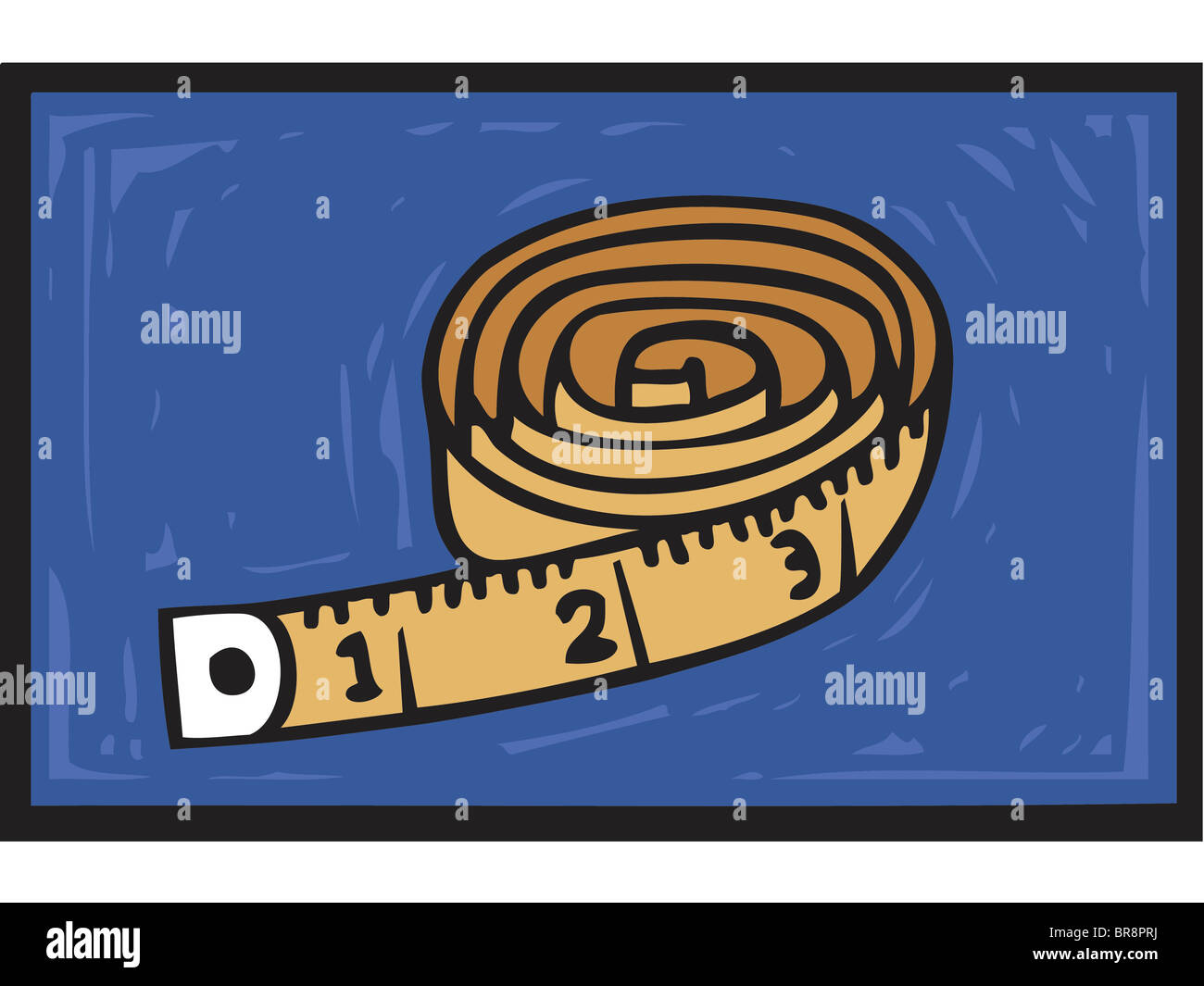 Illustration of measuring tape Stock Photo - Alamy