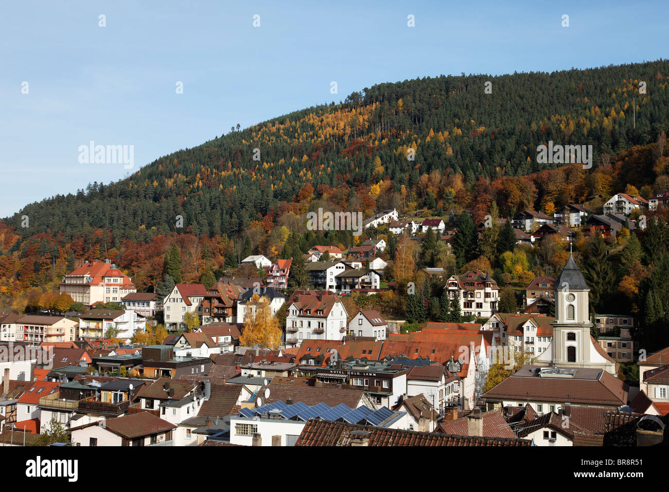 Townscape, Bad Wildbad, Baden-Wurttemberg, Germany Stock Photo - Alamy