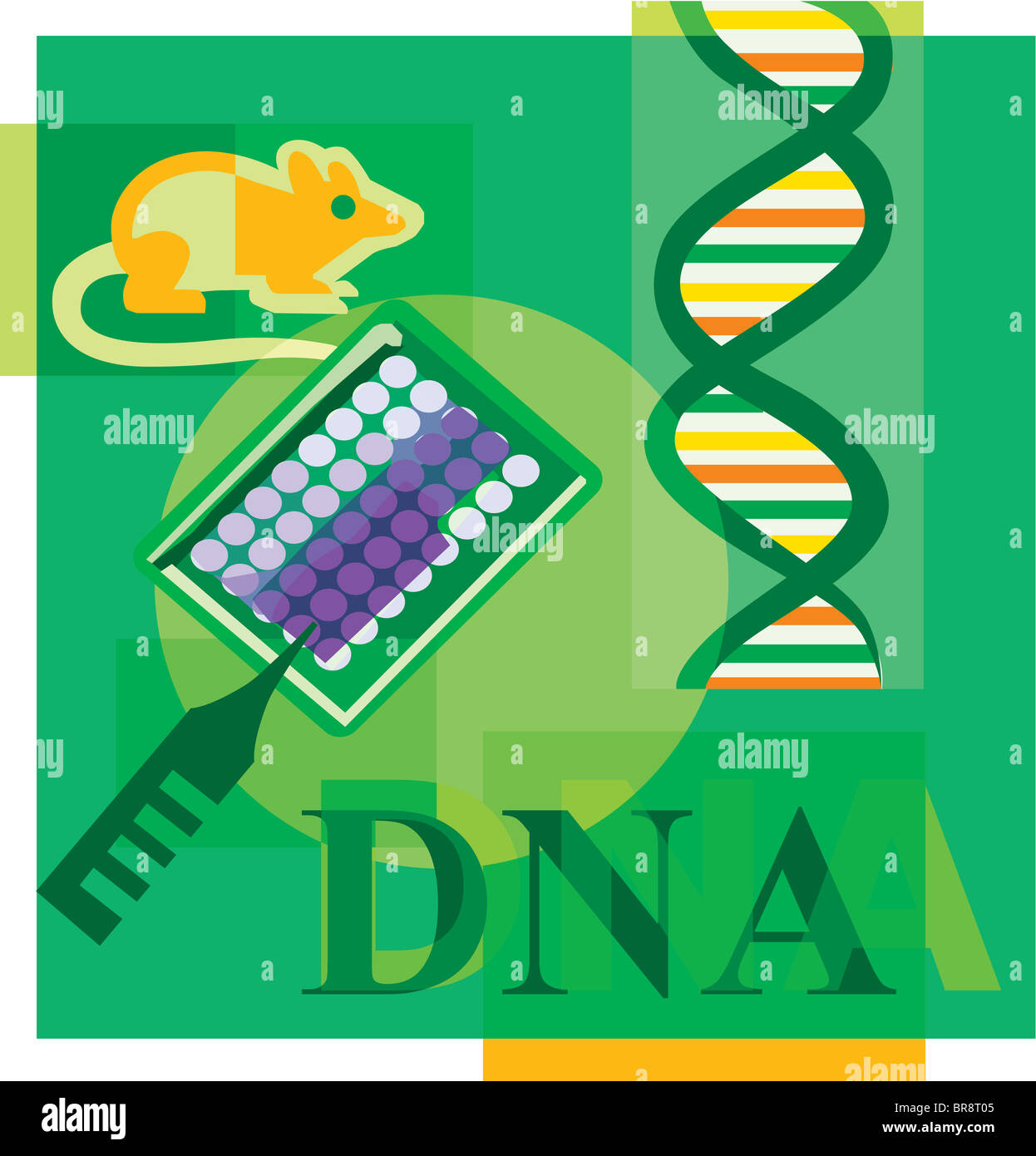 Mouse and dna illustration hi-res stock photography and images - Alamy