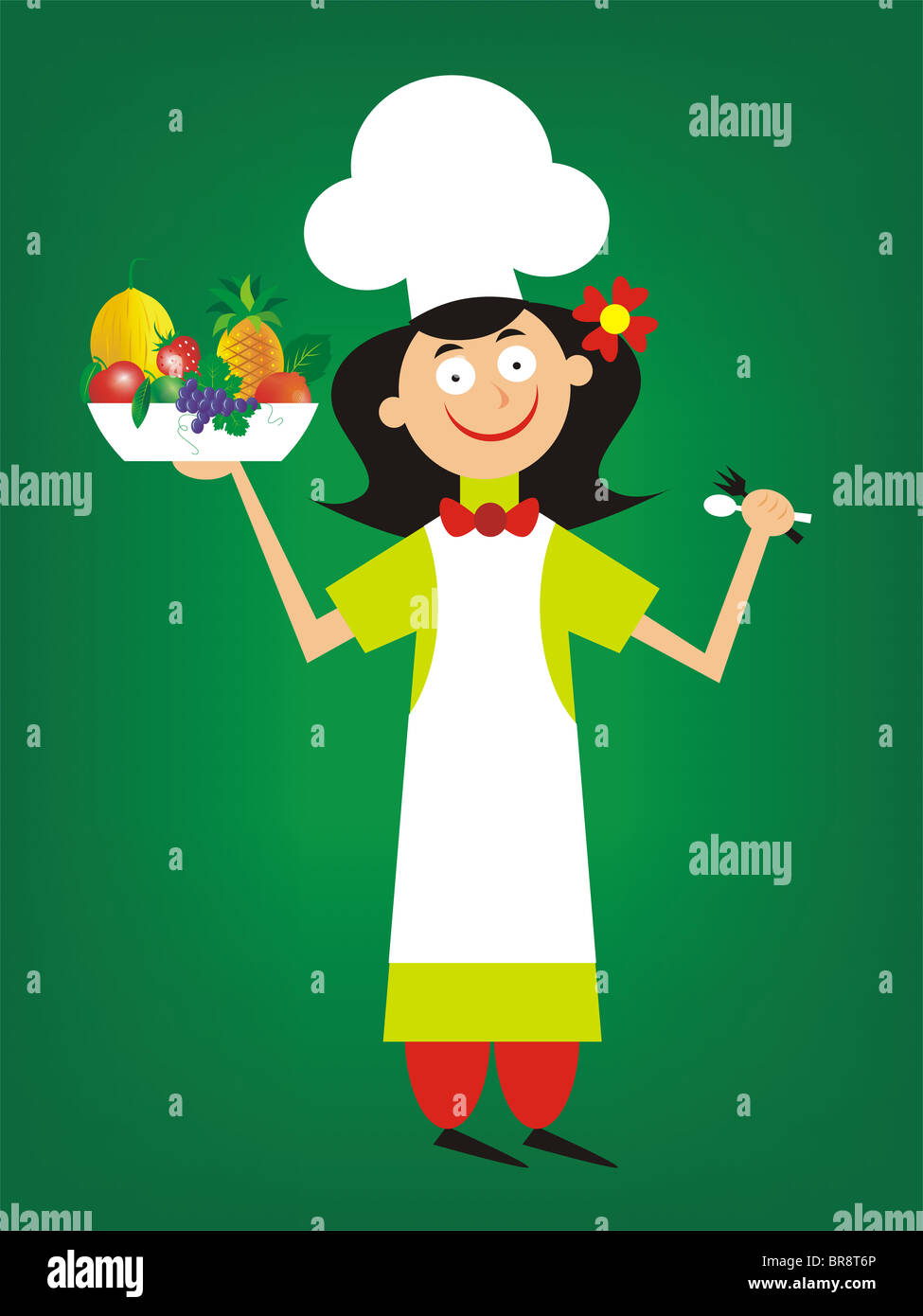 Female cartoon chef hi-res stock photography and images - Alamy