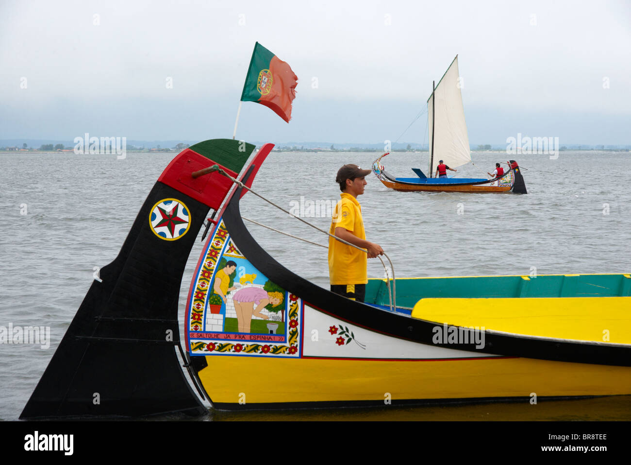 Traditional Moliceiro boat near Aveiro, Portugal Stock Photo - Alamy