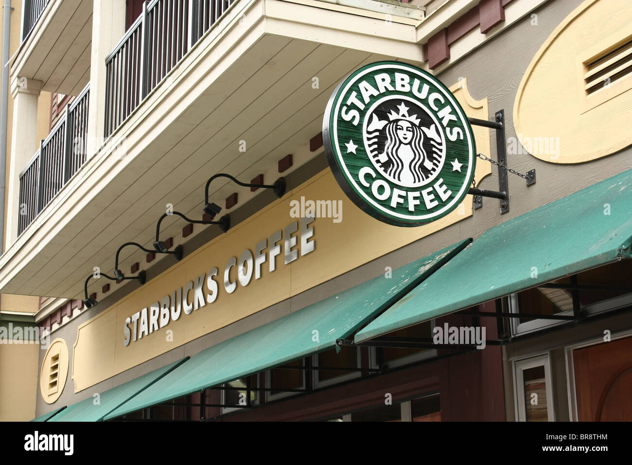 starbucks coffee sign Stock Photo - Alamy