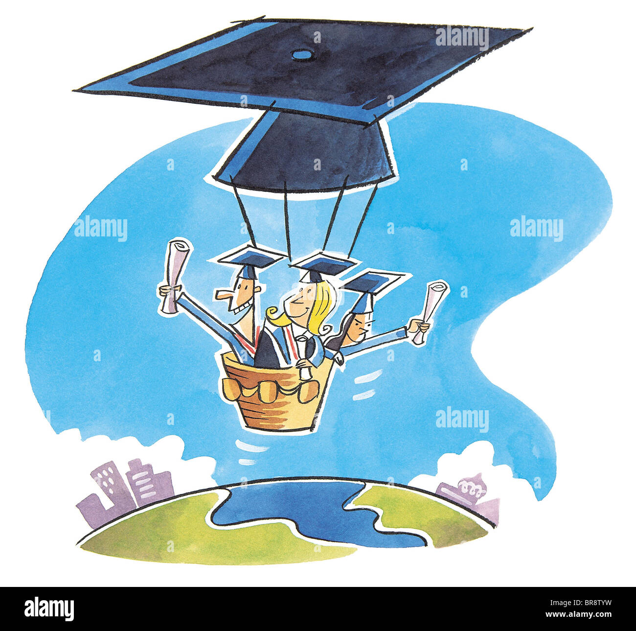 Flying with mortar in Cut Out Stock Images & Pictures - Alamy