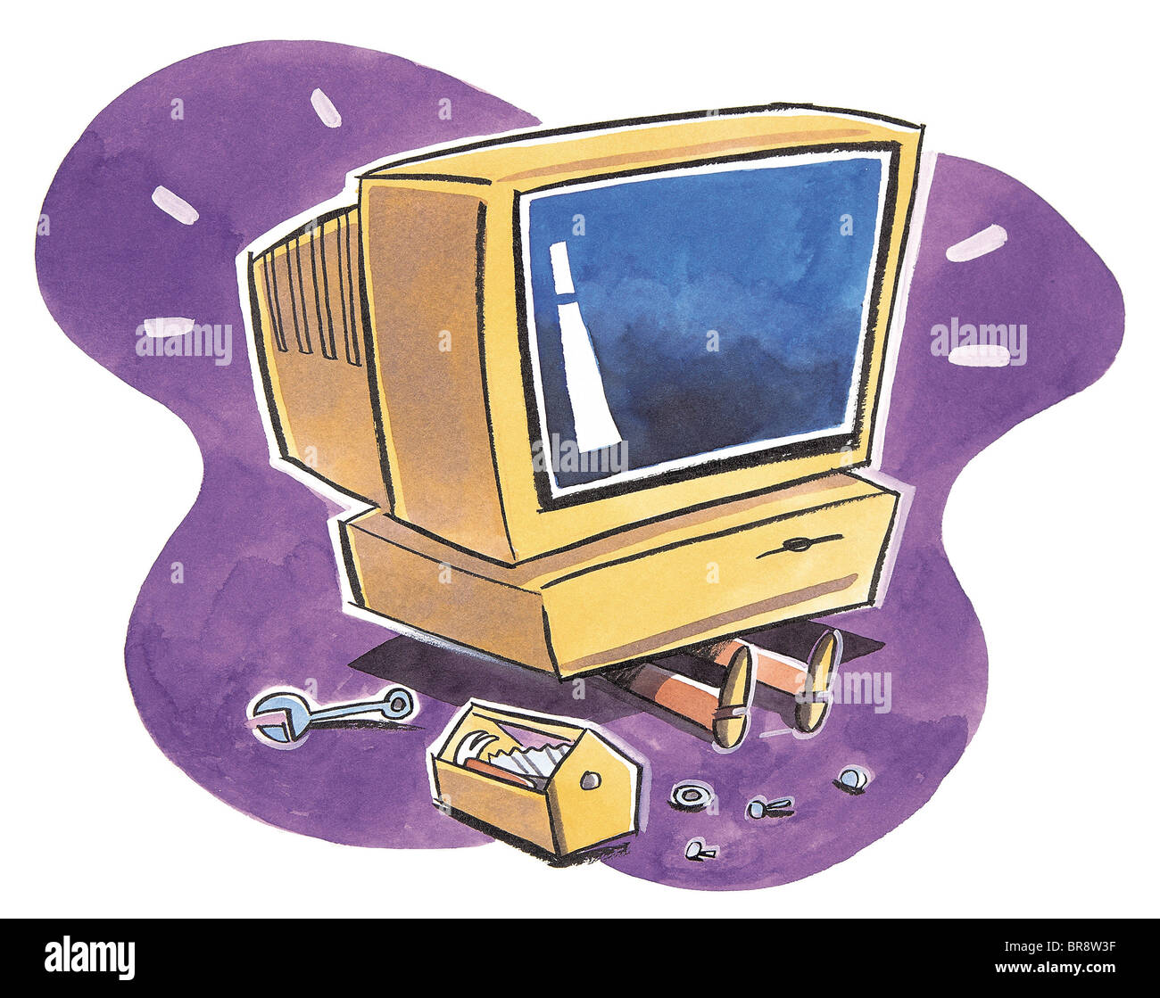 A man fixing a computer Stock Photo - Alamy