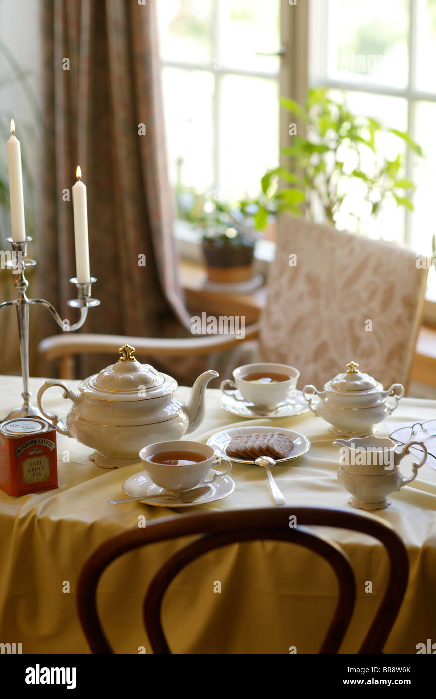 tea set in the interior Stock Photo - Alamy