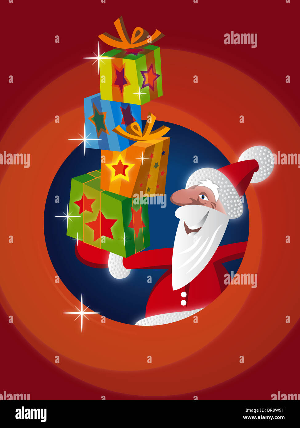 Santa claus delivering gifts hi-res stock photography and images - Alamy