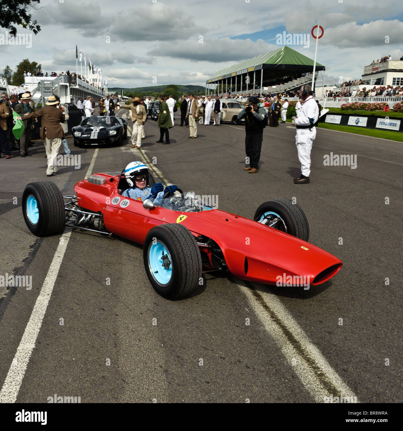 John Surtees in a Ferrari 158 at The Goodwood Revival 2010, West Sussex ...