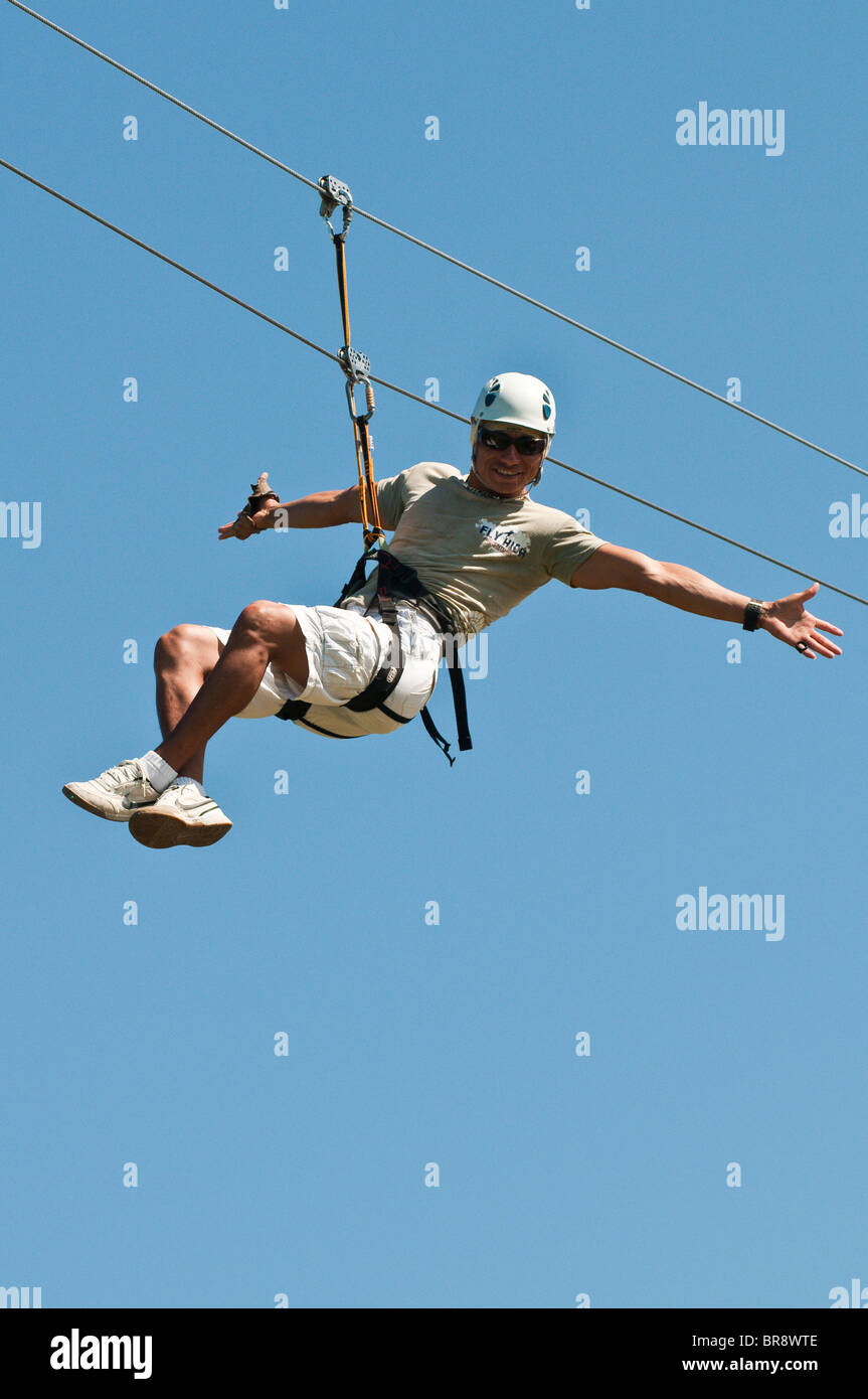 Mexico, Cozumel. Adventure Park zip lining, Isla de Cozumel (Cozumel ...