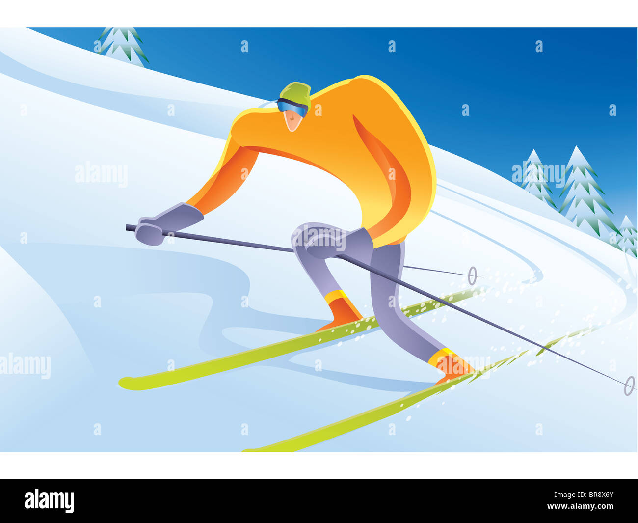 Cartoon slope hi-res stock photography and images - Alamy