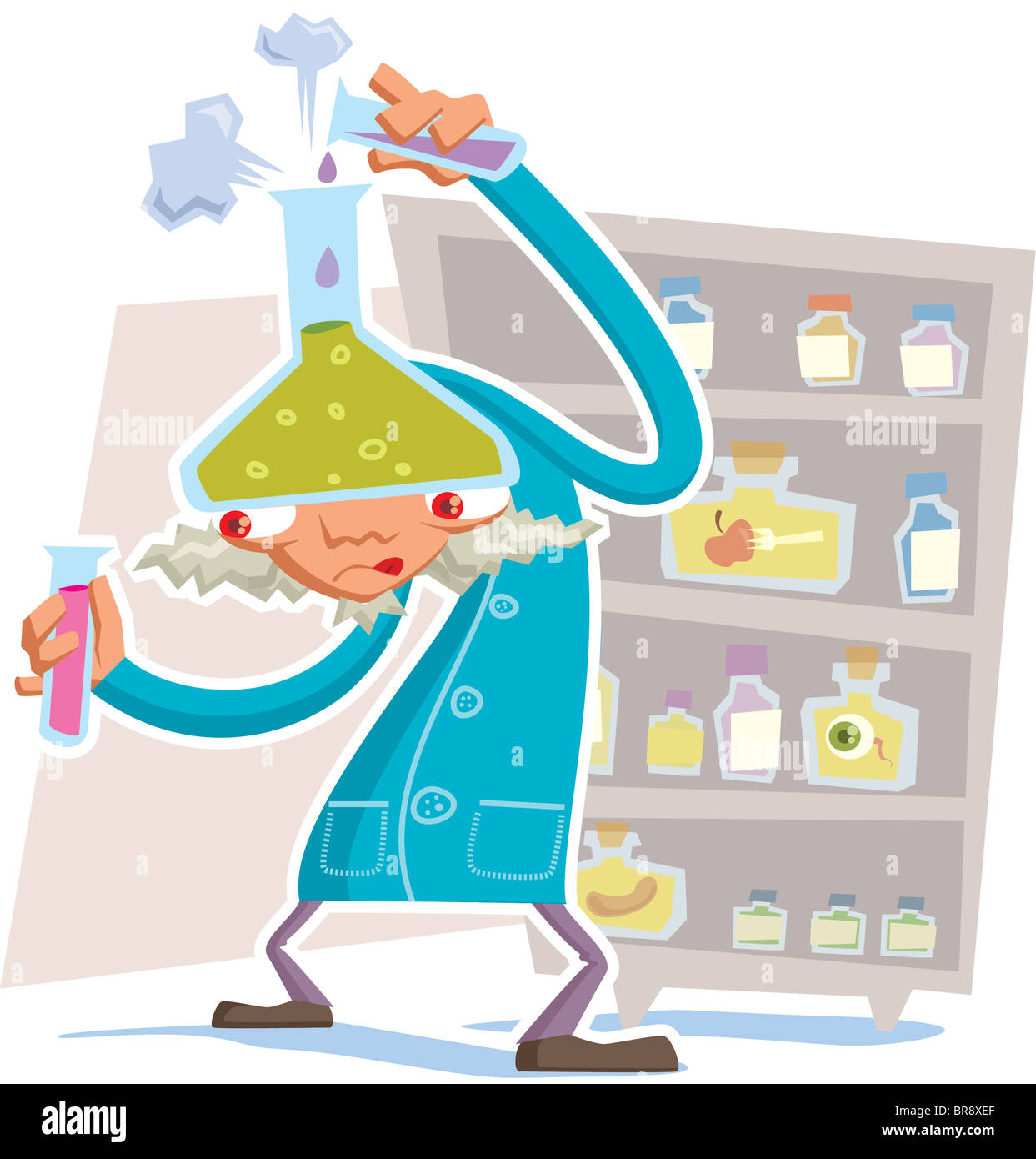 Science Experiment Cartoon Stock Photos & Science Experiment Cartoon ...