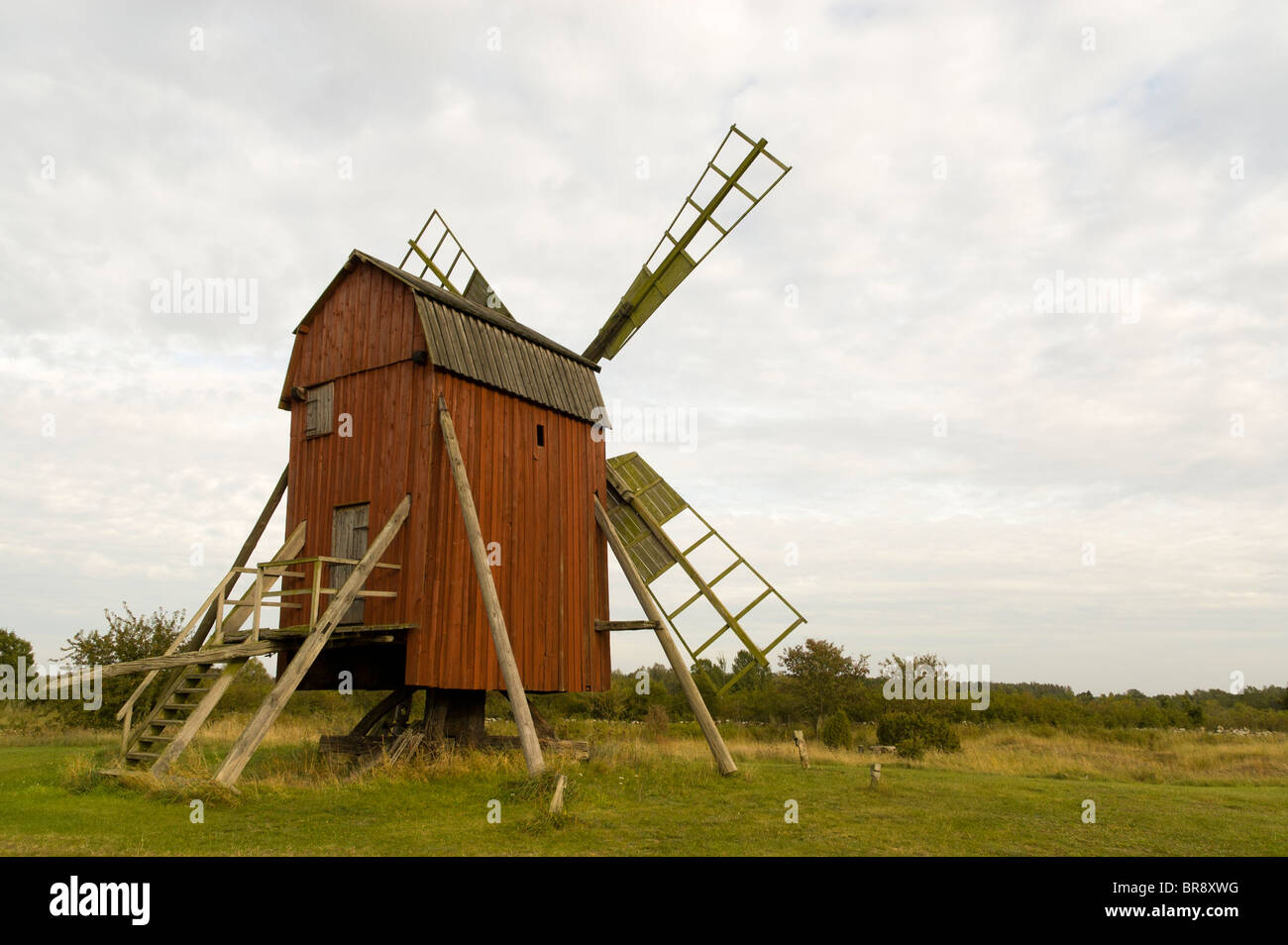 Swedish Windmill One of the 400 year old windmills in 'windmill row' at ...