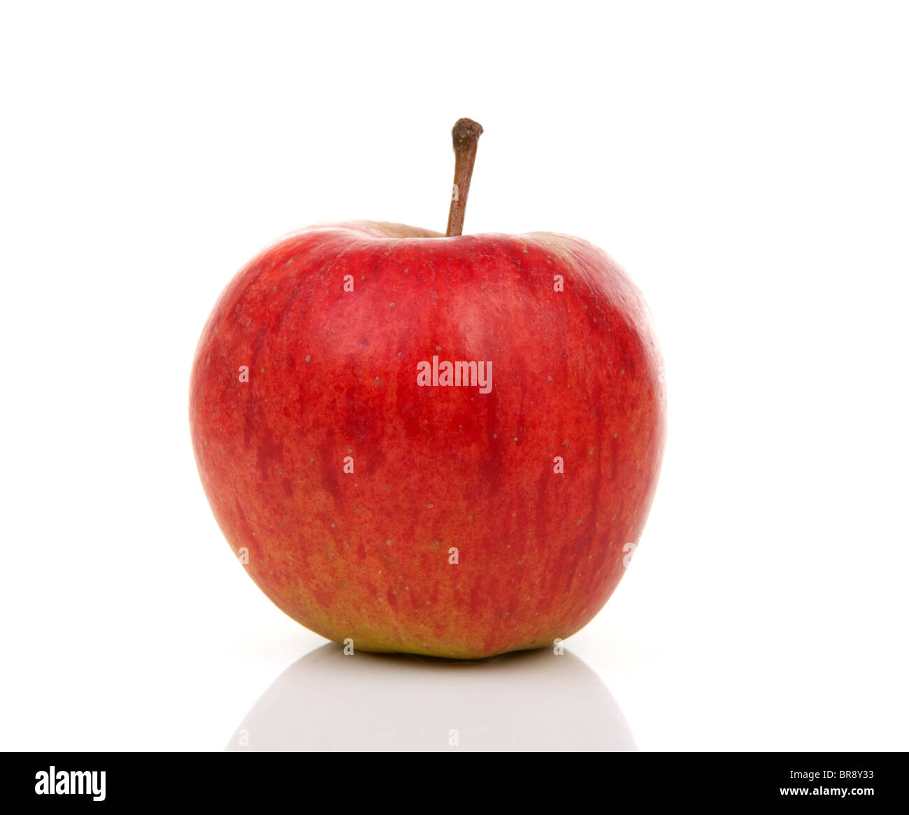 one red apple isolated on white background Stock Photo - Alamy