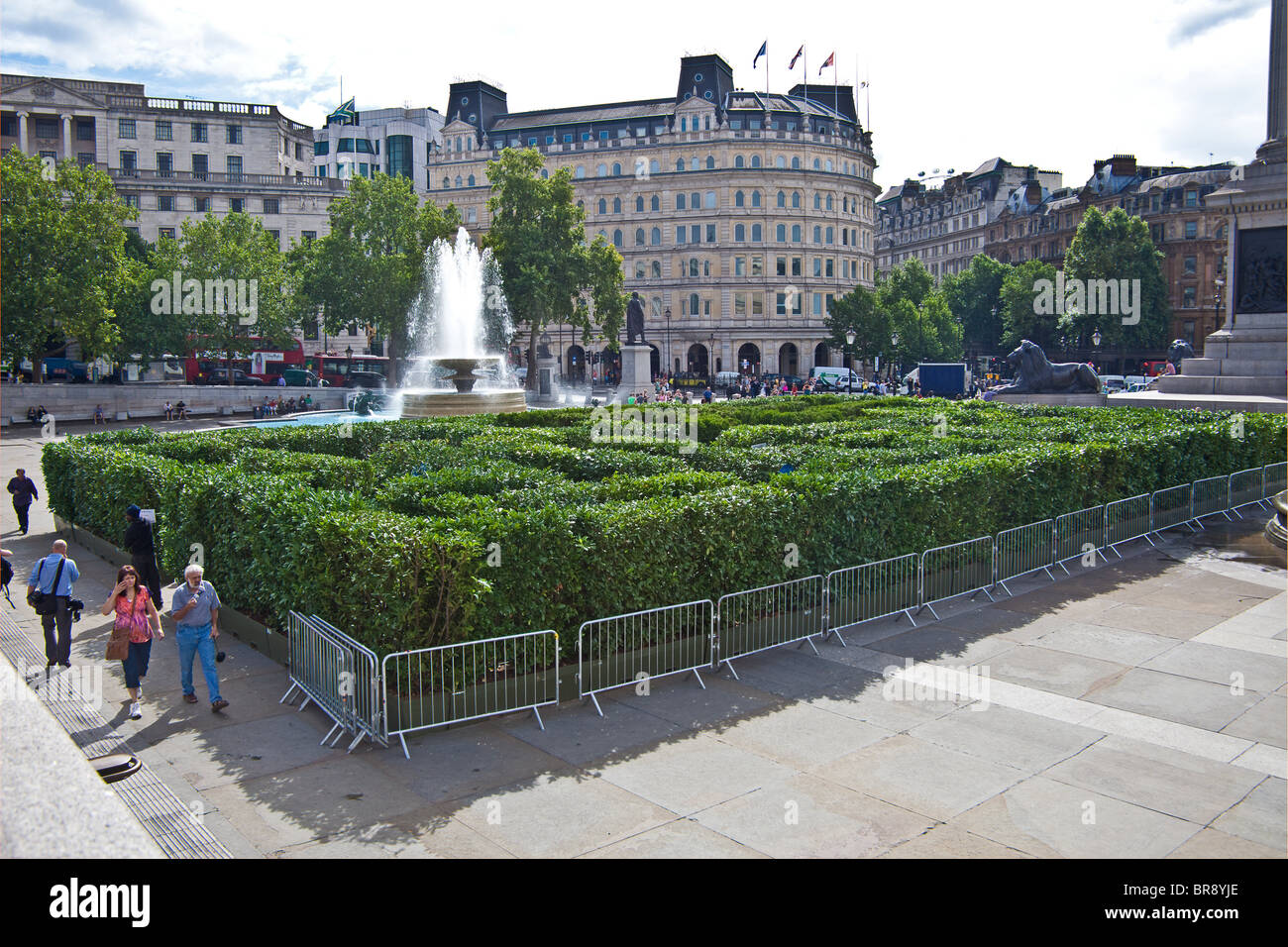 London,Trafalgar Square 'London's West End' maze August 2010 Stock ...