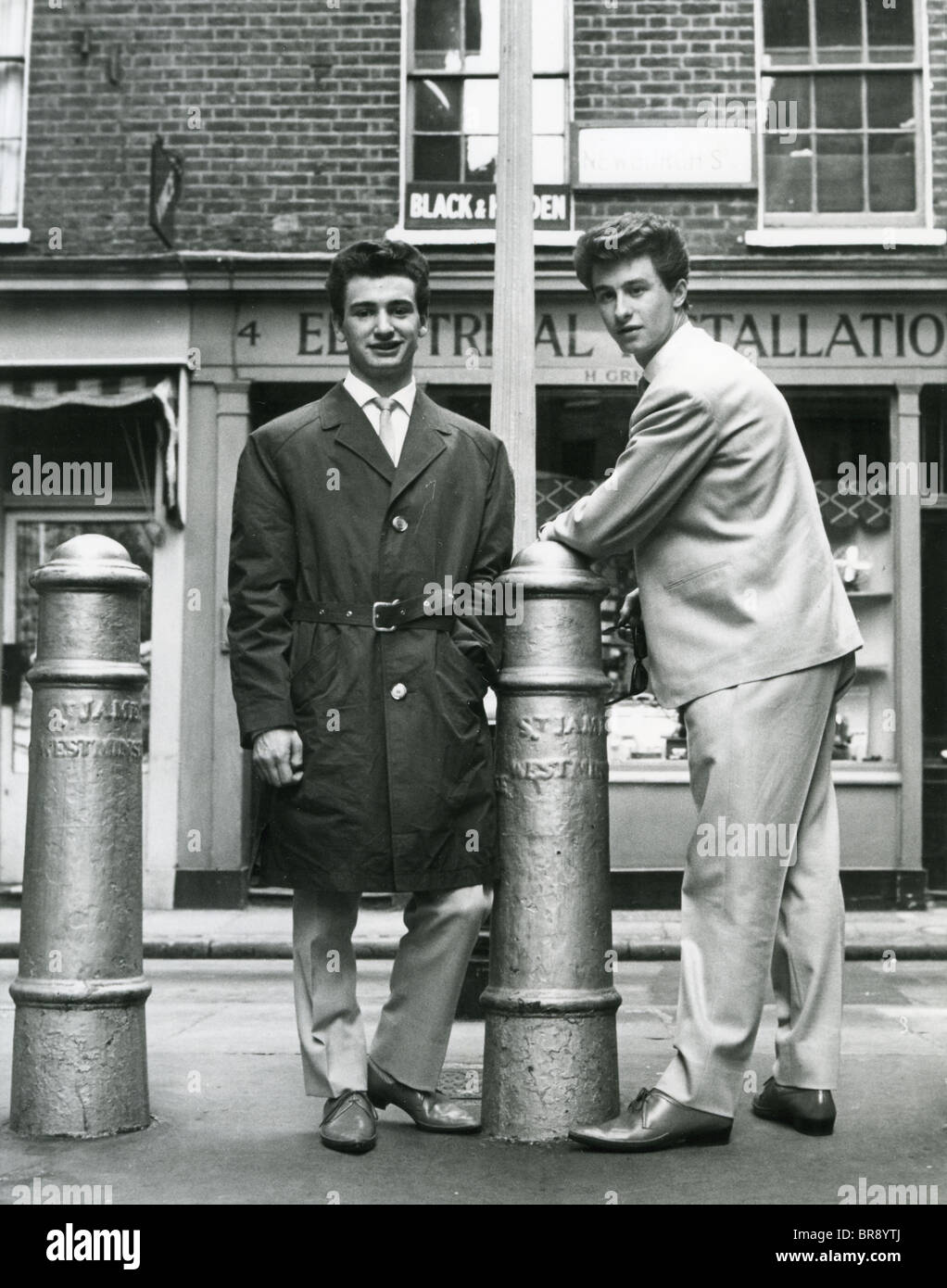 THE ALLISONS Promotional photo of UK pop duo of Colin Day at left and ...