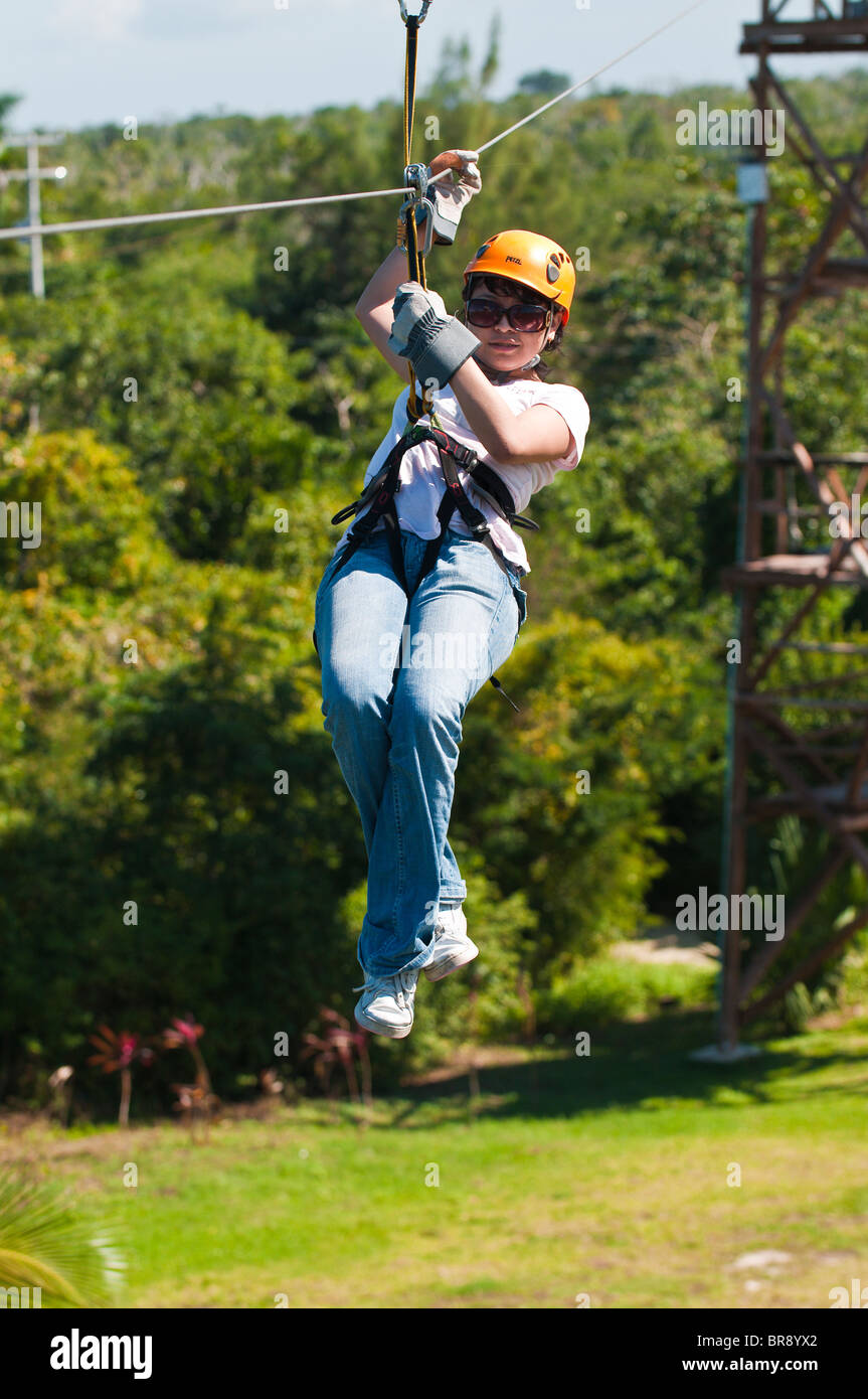 Mexico, Cozumel. Adventure Park zip lining, Isla de Cozumel (Cozumel ...