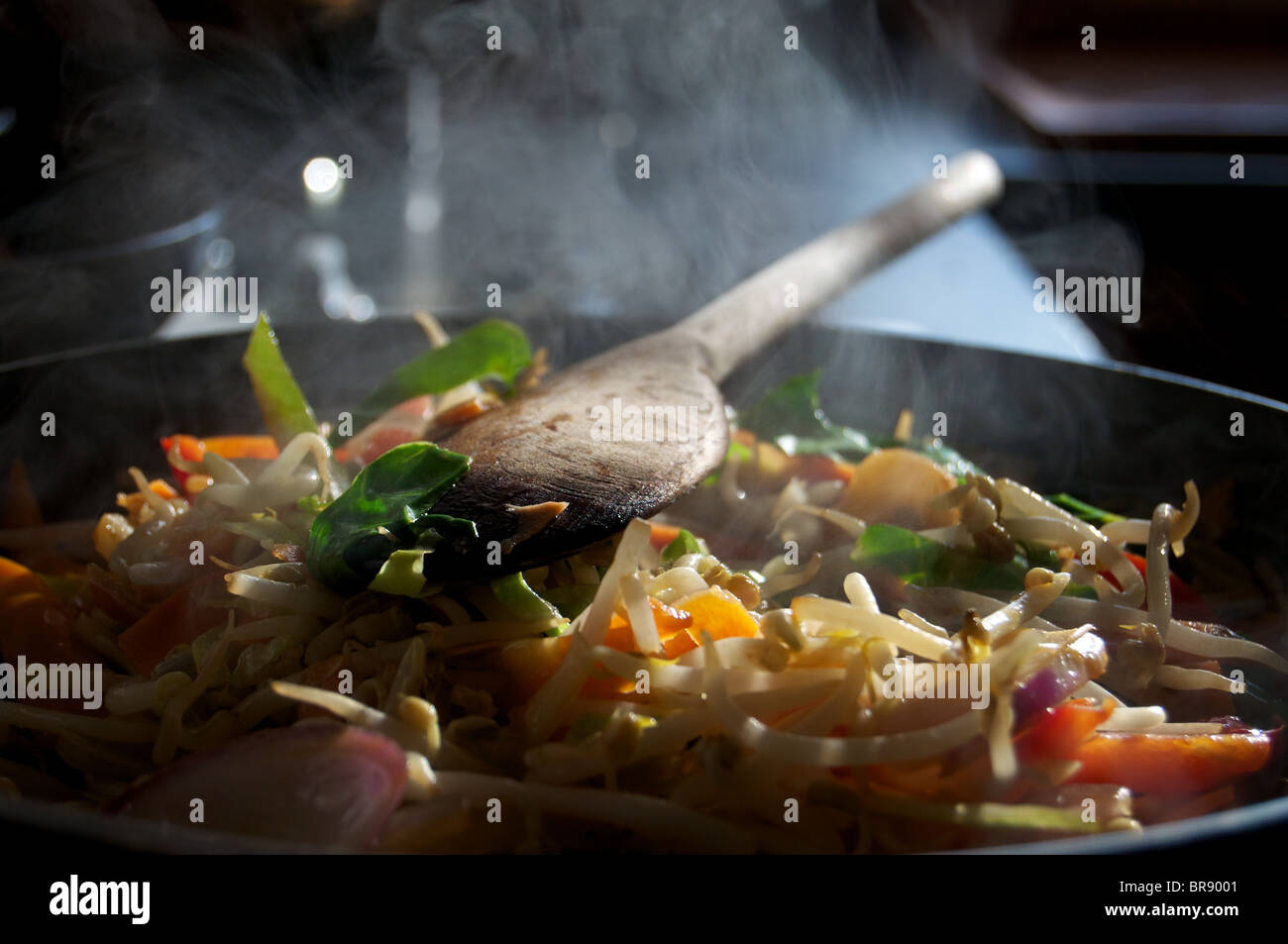 Steam rising from oriental food Stock Photo - Alamy
