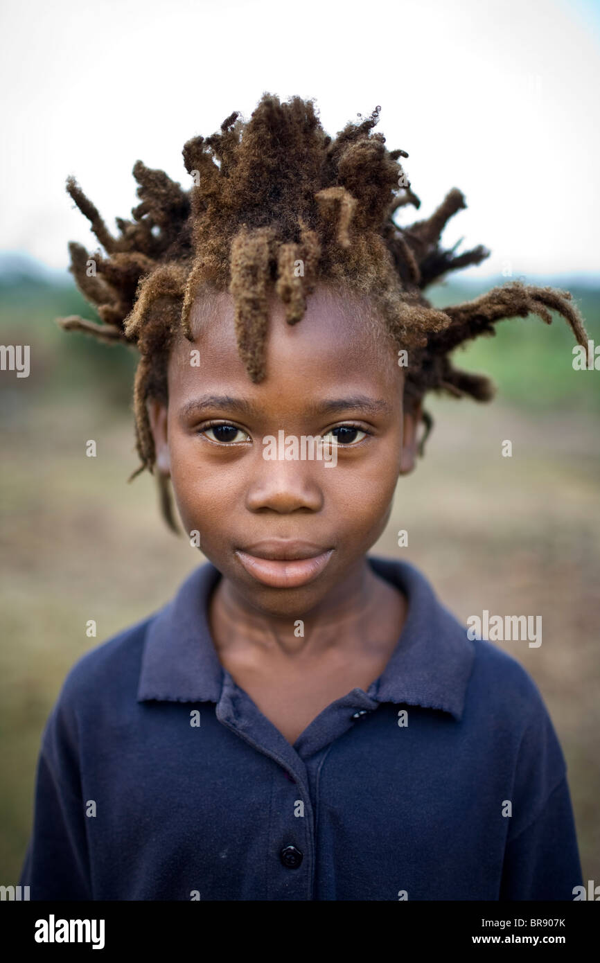 Liberian Boy with wild hair Stock Photo - Alamy