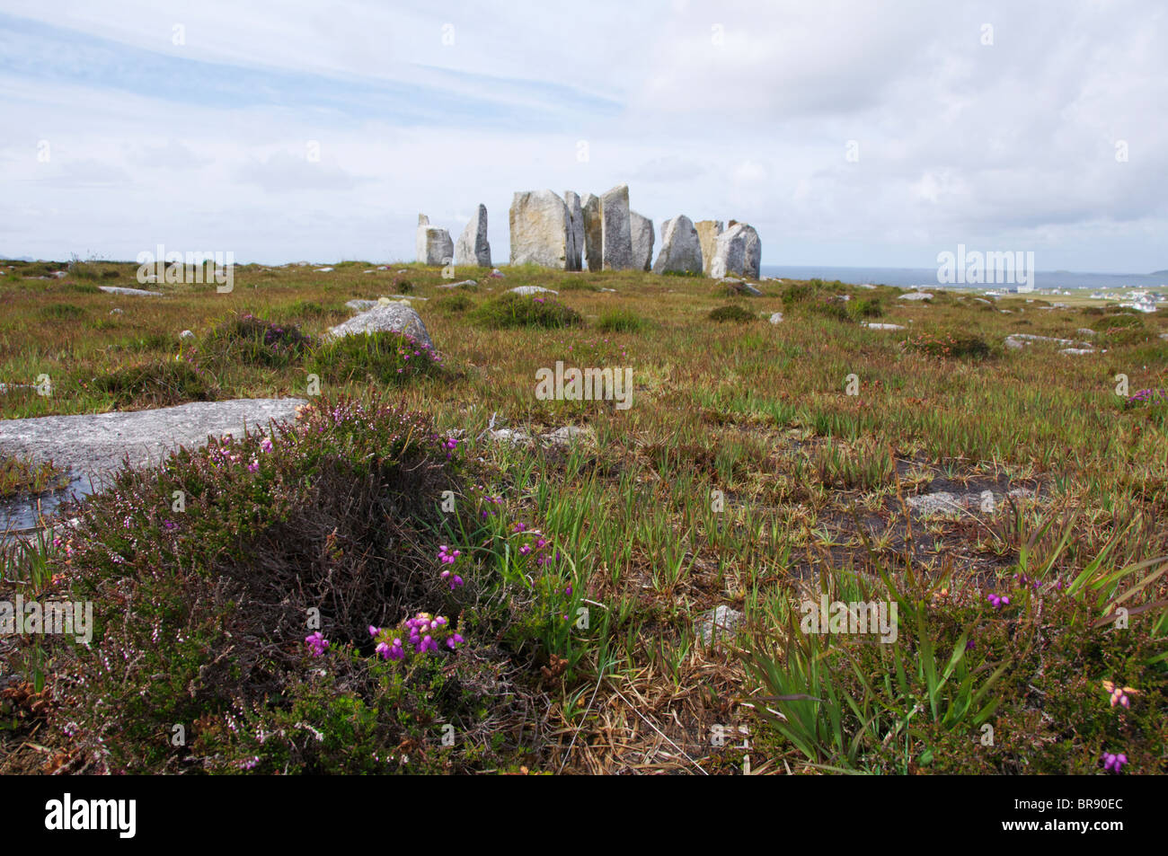 Deirbhile's Twist a stone sculpture at Fallmore, The Erris Peninsula ...