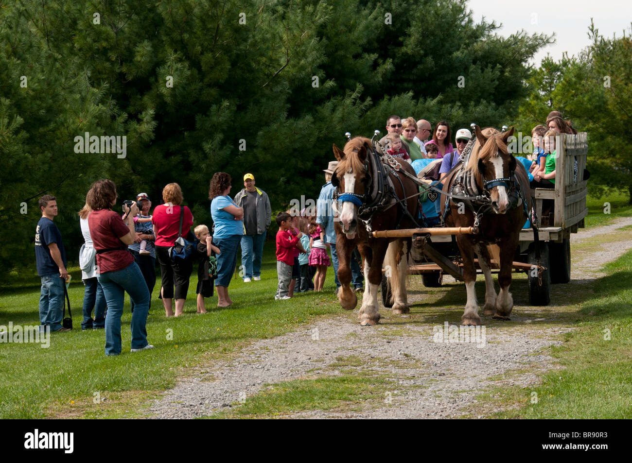 Hayride wagon hi-res stock photography and images - Alamy