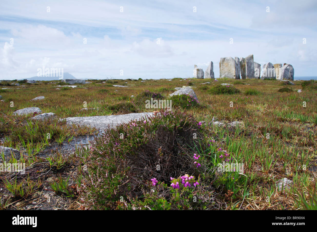 Deirbhile's Twist a stone sculpture at Fallmore, The Erris Peninsula ...