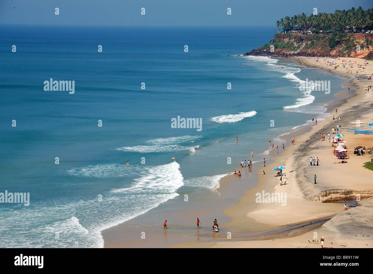 Varkala beach and cliff Stock Photo - Alamy